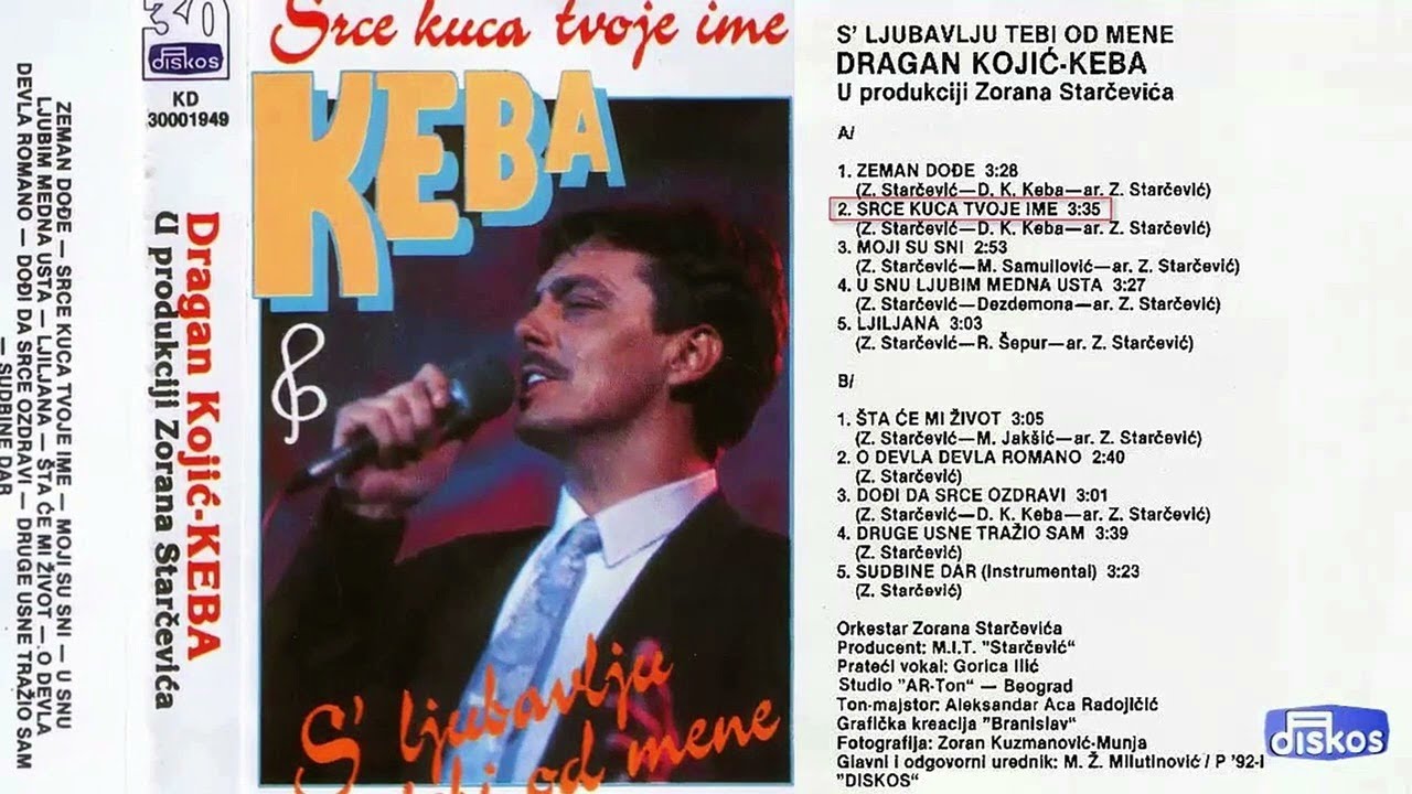 Dragan Kojic Keba - Srce kuca tvoje ime (Album '92) - YouTube
