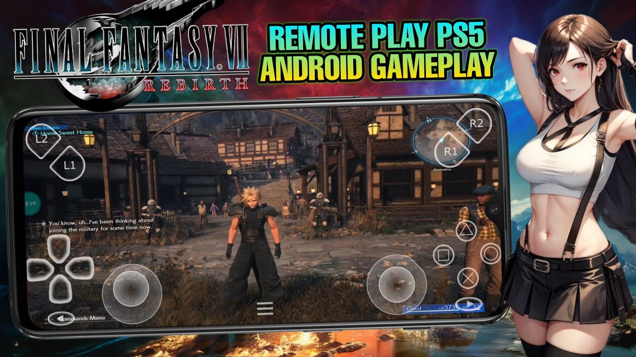 Final Fantasy VII Rebirth PS5 Mobile Gameplay | Remoteplay PS Play ...