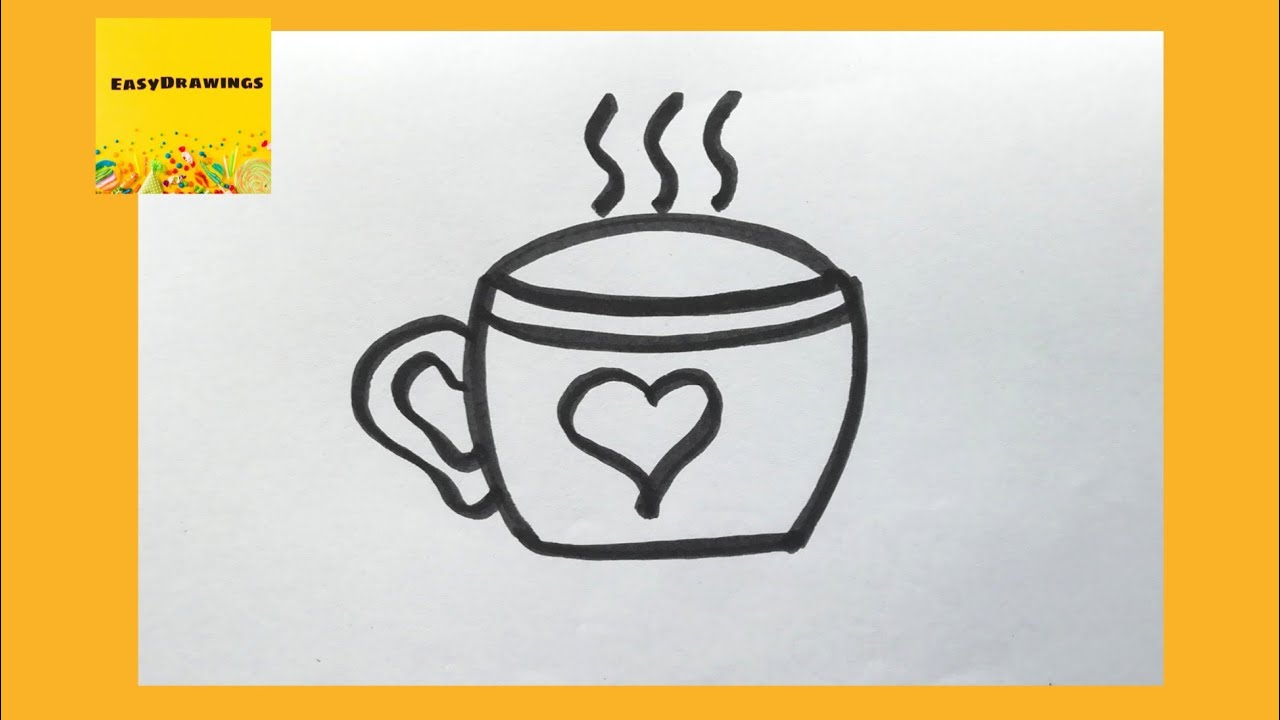 How to draw Toy Coffee Cup Learn drawing for kids, Toddlers | Kids Art ...