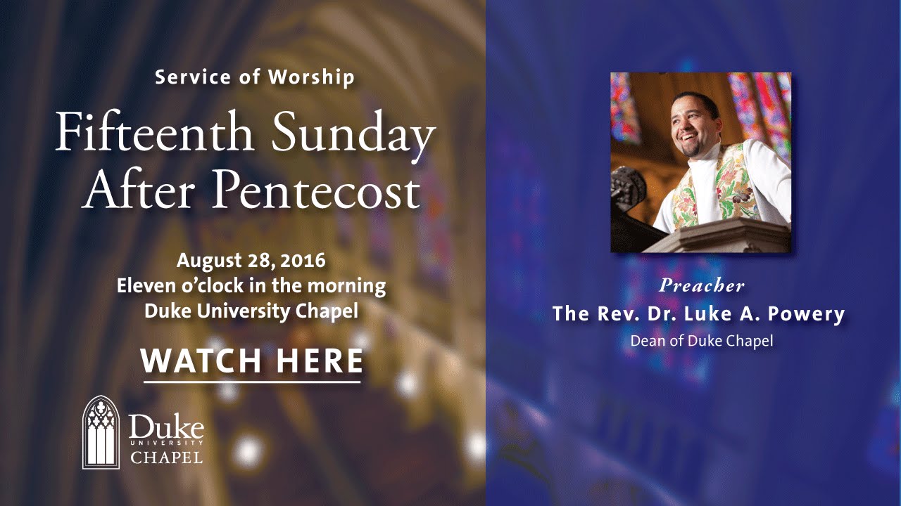 University Worship Service - 8/28/16 - Luke Powery - YouTube