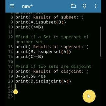 #Basic #Operations on #Sets PART-2 #issubset( ) #issuperset( ) #isdisjoint( ) #Python - YouTube