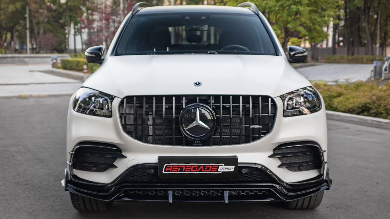 Mercedes-Benz GLS 167 satin white with full Renegade Design gloss black ...