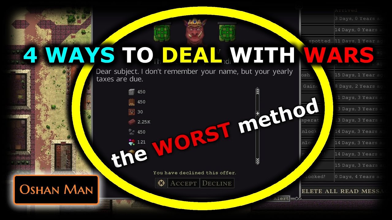 4 WAYS to Deal with WAR Declarations in Songs of Syx - YouTube