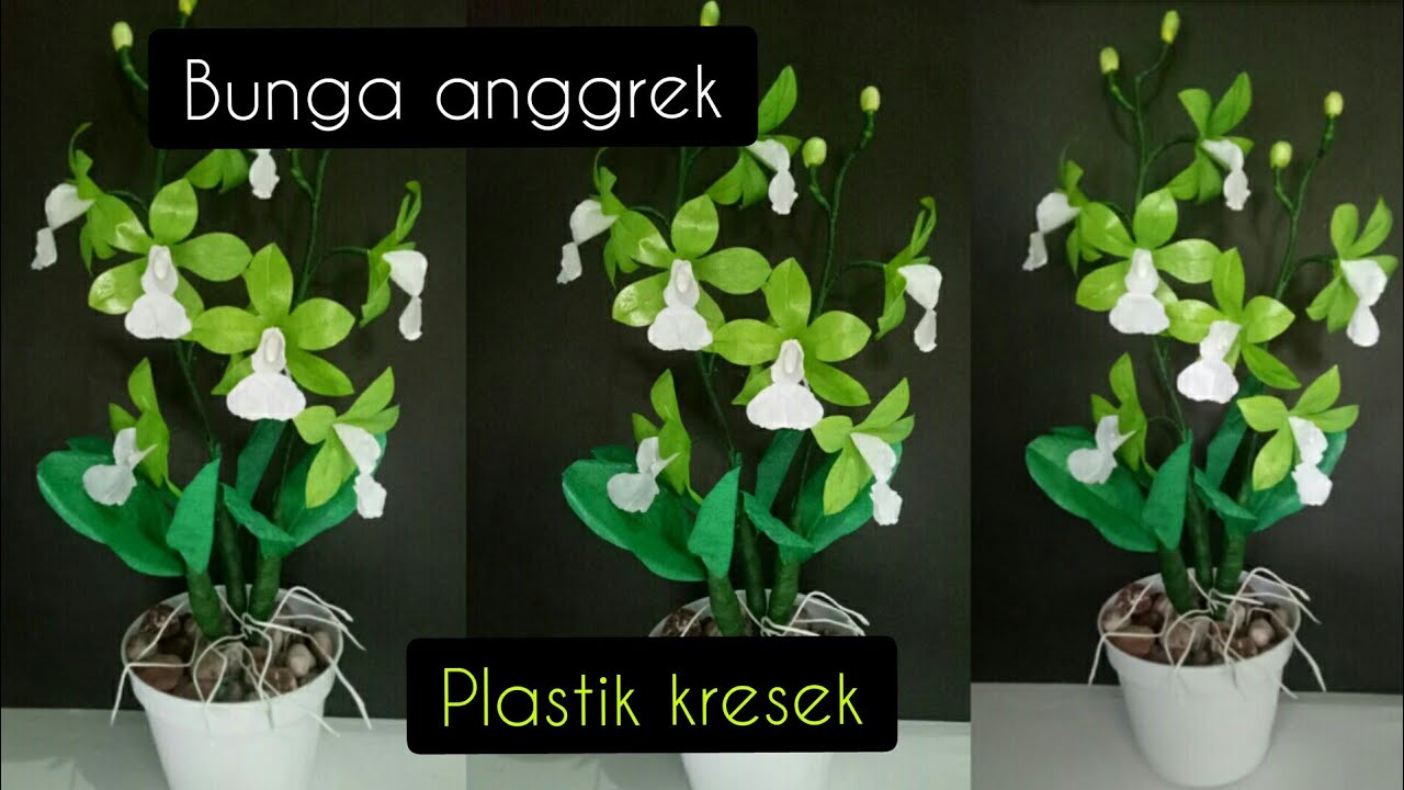 Bunga anggrek dari plastik kresek || Orchid flower with plastic bag ...