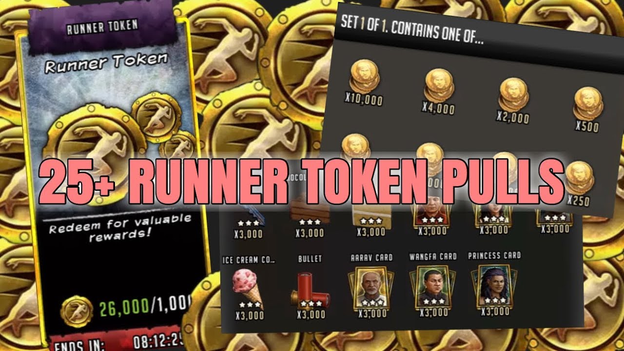 25+ RUNNER TOKEN PULLS! COINS OR S-CLASS ITEMS!?! - Walking Dead Road ...
