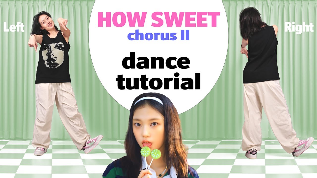 NewJeans 'How Sweet' second chorus dance tutorial, slowed, mirrored ...