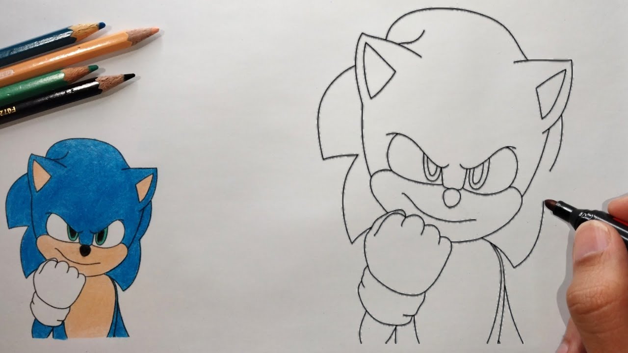 HOW TO DRAW SONIC THE HEDGEHOG | DRAWING ANGRY SONIC EASY - YouTube