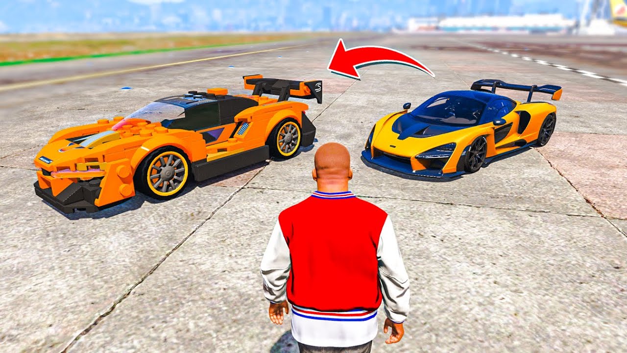GTA 5... but I turned Franklin’s Car Into LEGO (Mods) - YouTube