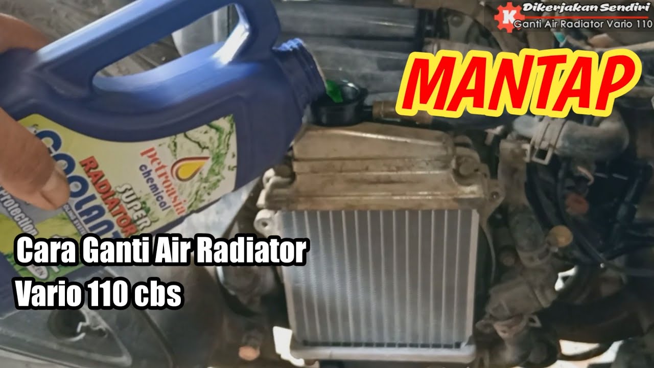 mengisi air radiator vario 110 - YouTube
