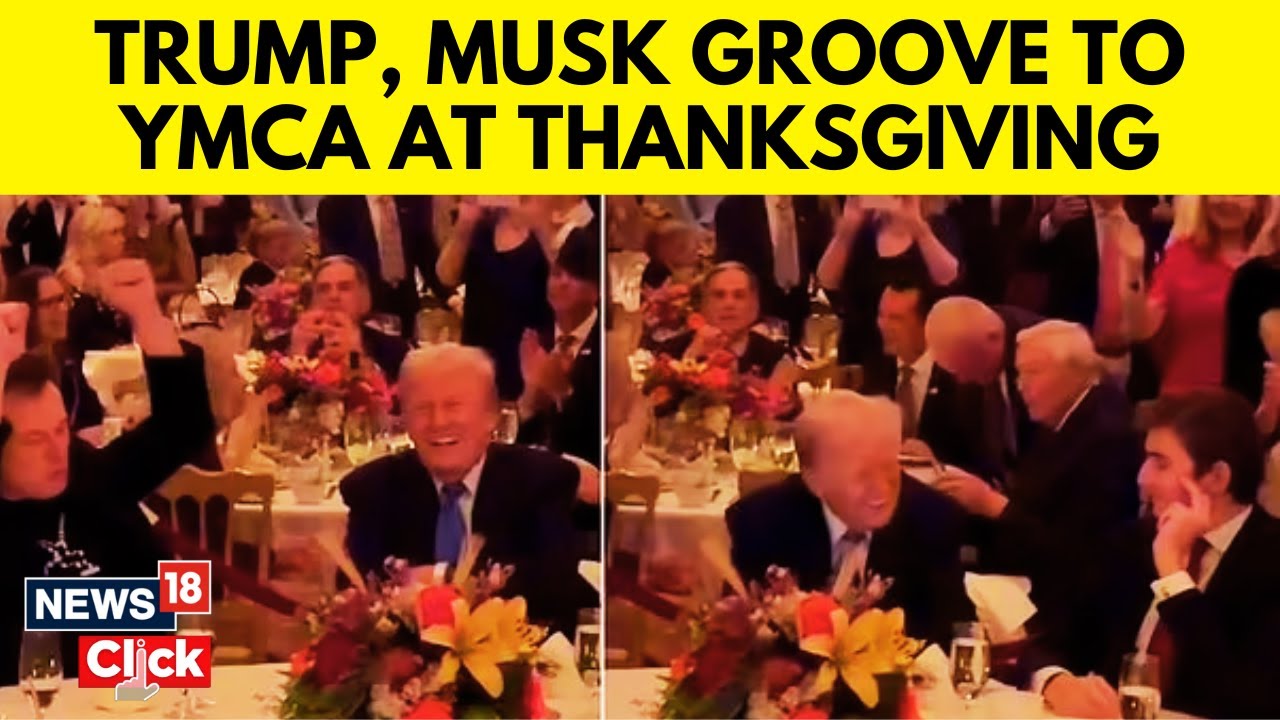 Elon Musk, Trump Groove To 'YMCA' At Mar-A-Lago As Melania, Barron Look ...