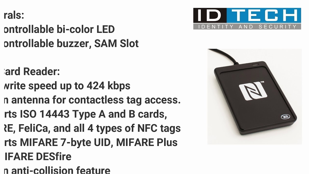 #idtechindia ID Tech Solutions Pvt. Ltd. | ACS 1252 U | USB NFC Reader ...