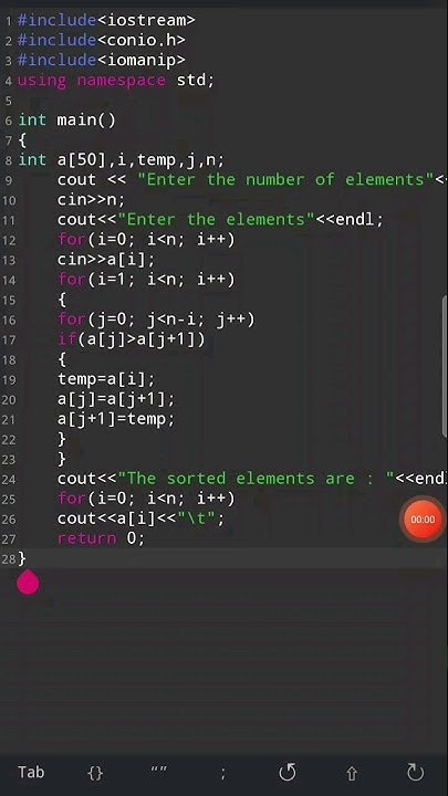 #viralshorts #viral #c++ program to arrange a list of Numbers in ...
