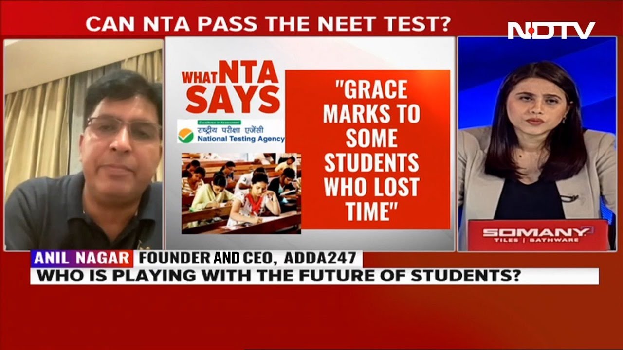 NEET Scam Question Raised on NDTV India | Founder of Adda247, Anil ...