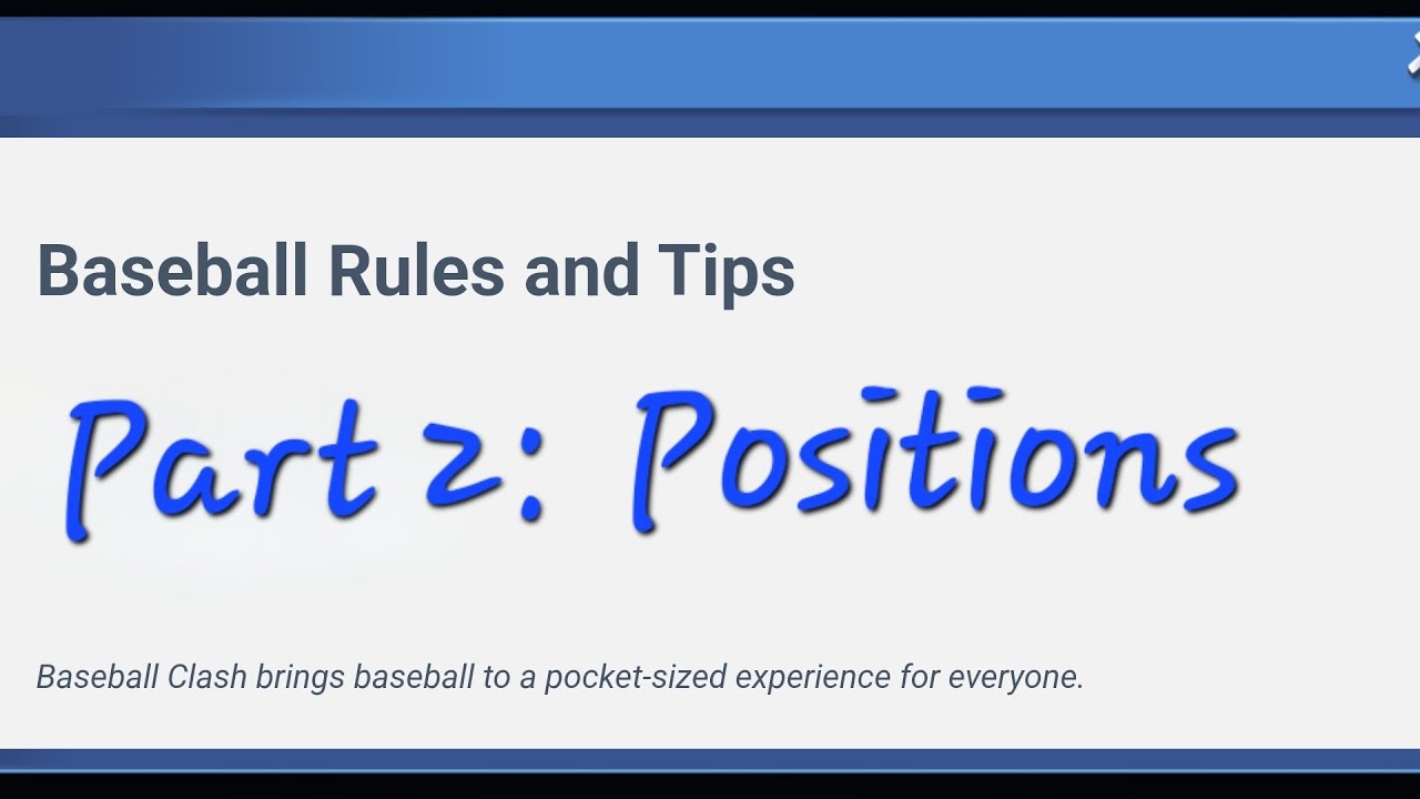 Baseball Clash: Rules and Tips- Part 2 - YouTube
