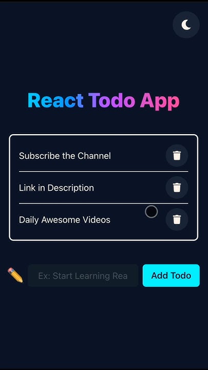 React.Js Todo Application 🔥 in one minute 👨‍💻 #shorts #reactjs #reactjstutorial #react - YouTube