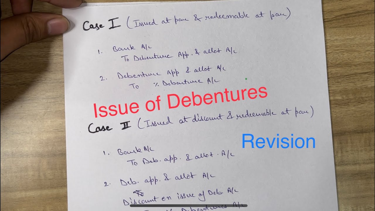Issue of Debentures | Class 12 | Revision | CA Ajay Pathak - YouTube
