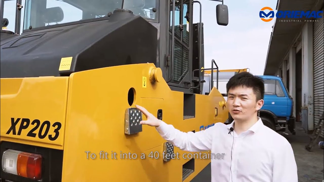 XCMG XP203 Pneumatic Tyre Roller Shipped to Algeria - YouTube