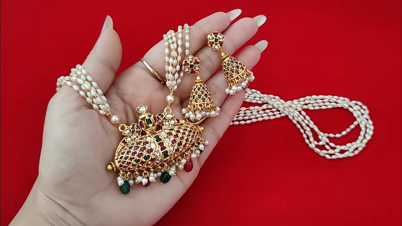 Earrings | Pearl Neck sets | Neck sets | saree pin | WhatsApp ...