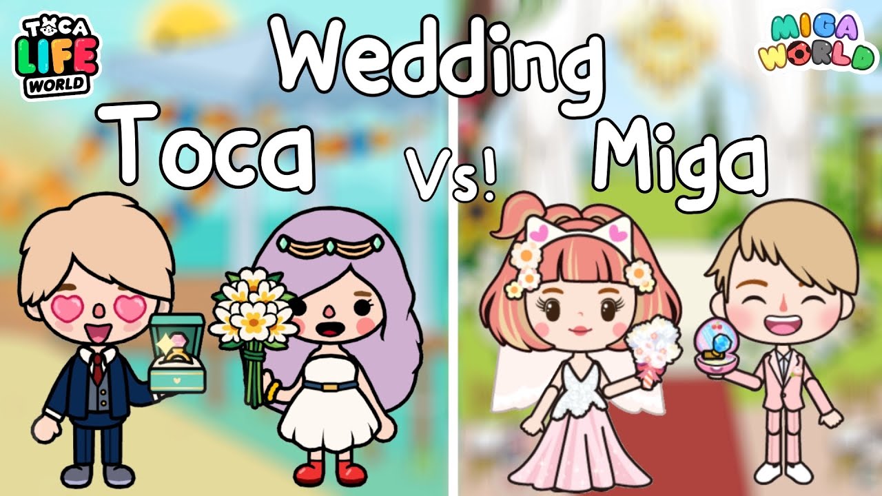 Toca Wedding Vs Miga Wedding 👰🏼‍♀️🤵🏼💍💕| งานแต่งงาน | Toca Life World ...