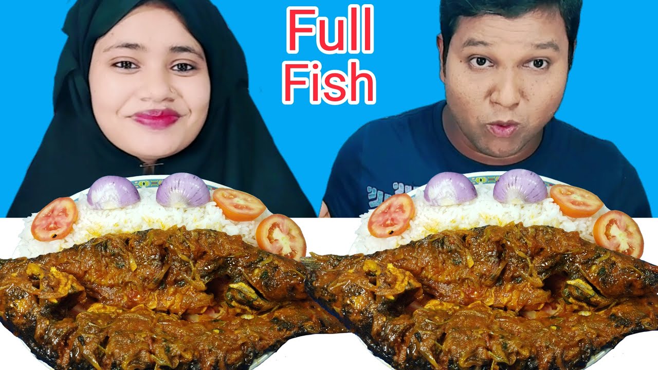 Whole Fish Eating Challenge| Spicy Whole Fish Curry And Rice Eating ...