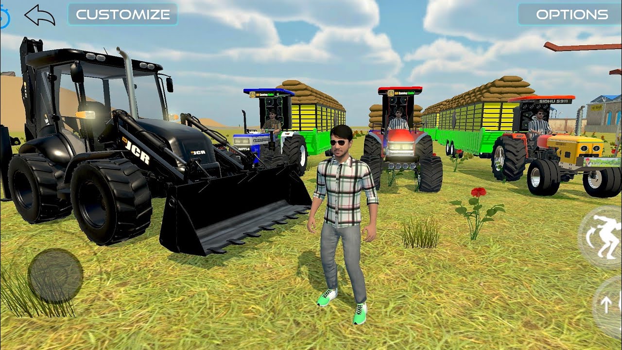 Mahindra Arjun 555 di Hmt Swaraj 744xt Tractor Trolley Loading Bori Jcb ...