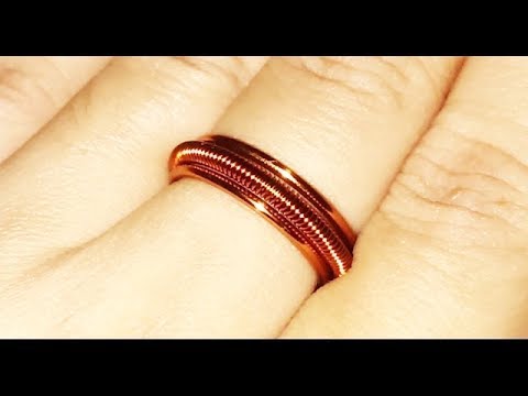 Easy copper ring for beginners - how to make wire wrap jewelry 82 - YouTube