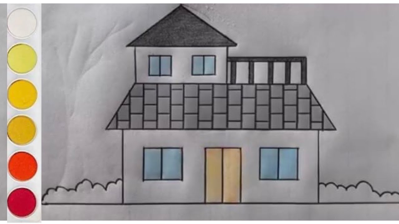 House Drawing / How to Draw a Simple House Step By Step Very Easy ...
