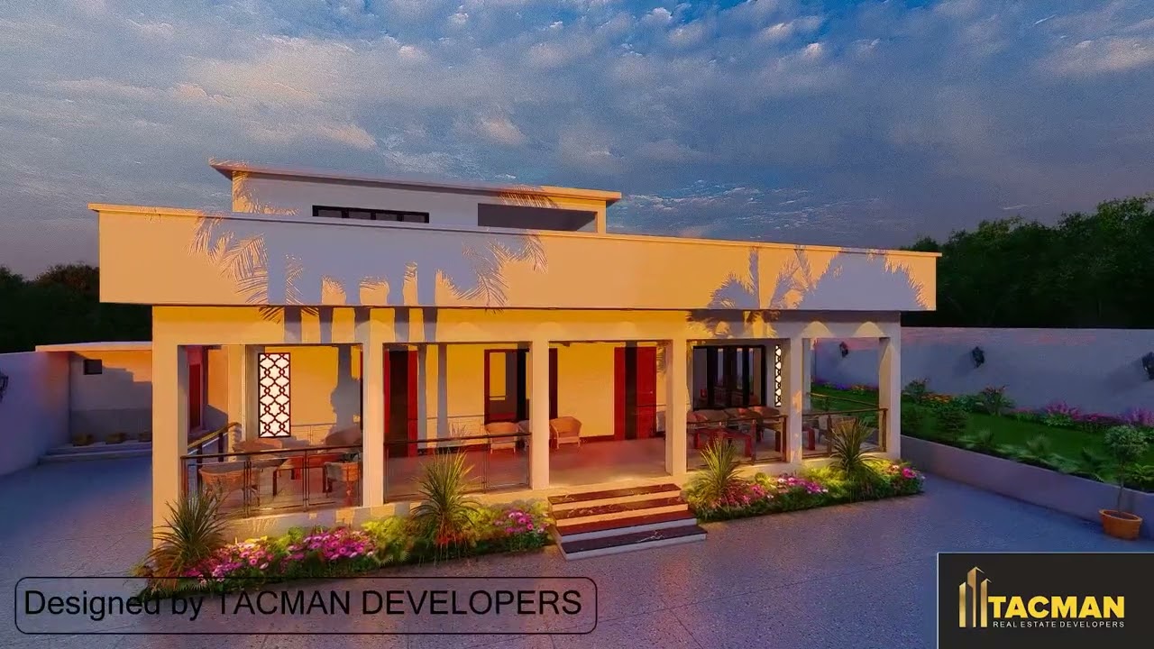 pakistani Punjabi dera.Pakistani rest house. hujra design.3d landscape ...