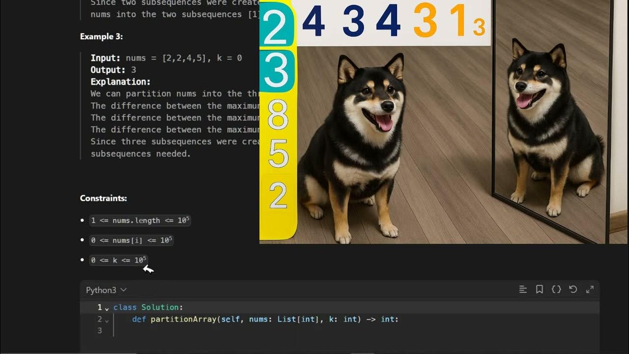 Py3 C++計數排序counting sort解Leetcode 2294 Partition Array Such That Maximum Difference Is K - YouTube