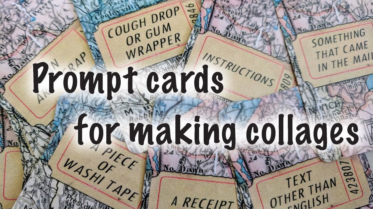 Prompt cards for collage-art, and FB group for sharing - YouTube