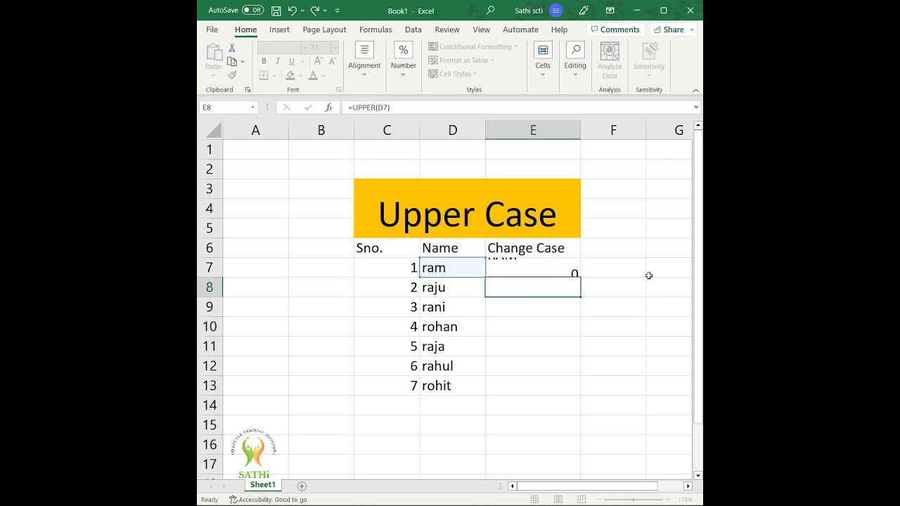 How To Convert Lower Case To Upper Case In Ms Excel YouTube How To Convert Lower Case To Upper Case In Ms Excel YouTube
