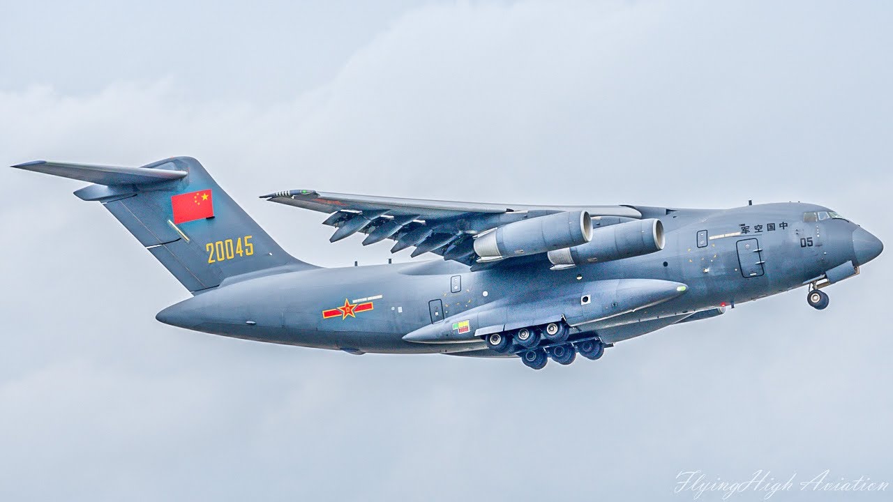 EXCLUSIVE | 3 Chinese Air Force (PLAAF) Xian Y-20 Landing and Takeoff ...