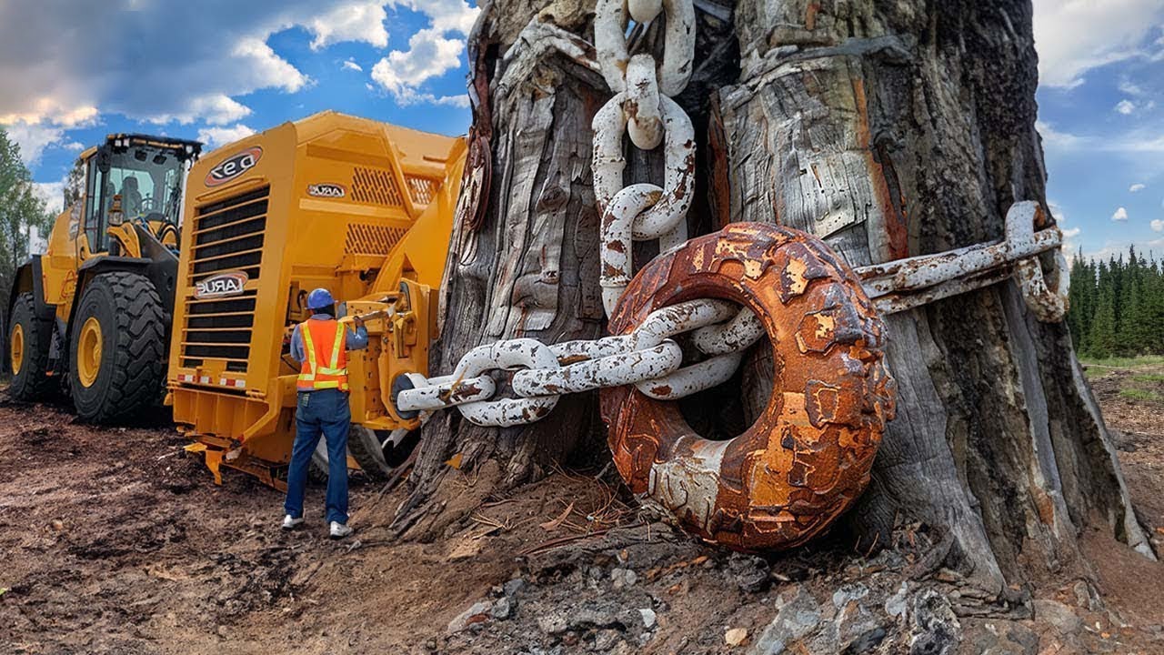 Amazing Fastest Cutting Down Huge Tree Skills, Powerful Logging Truck ...