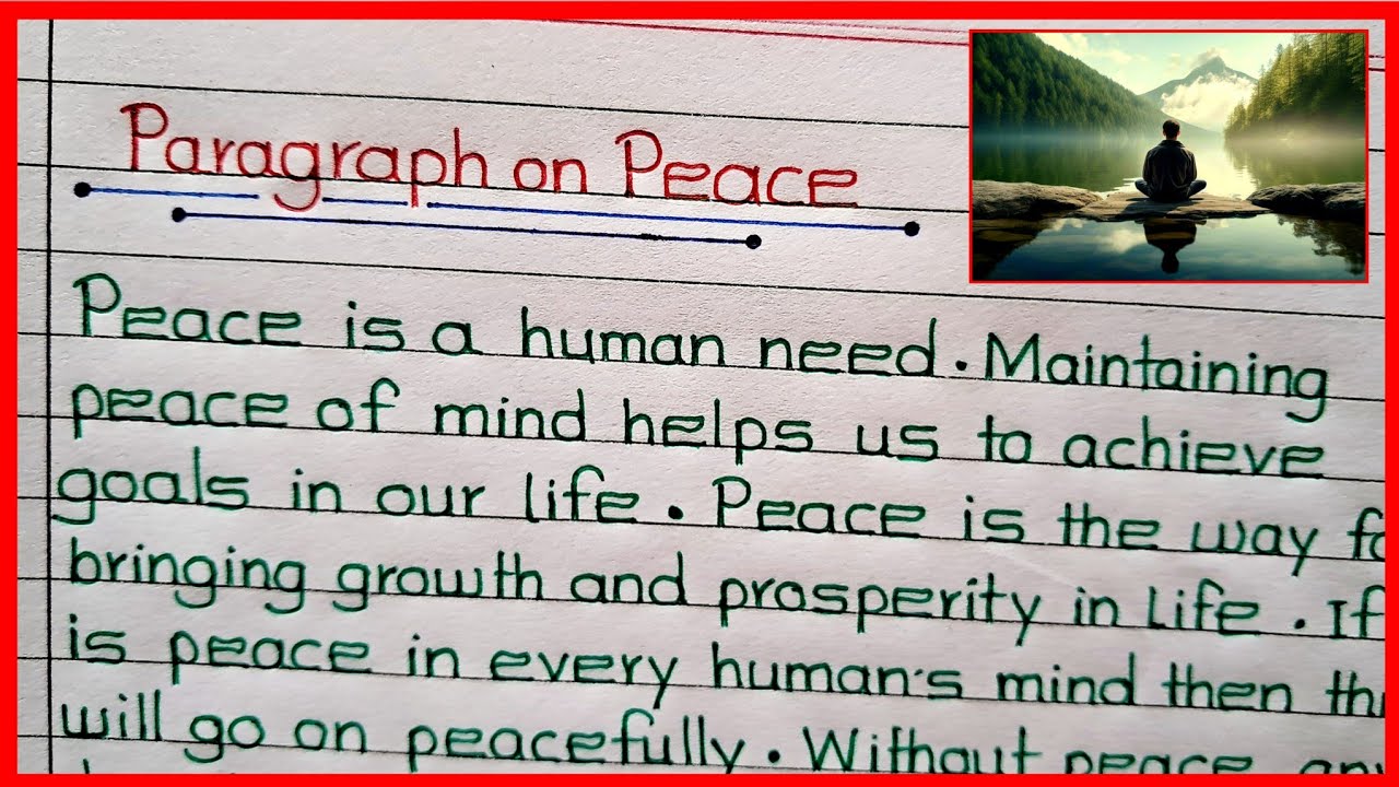 Paragraph on Peace || Peace || 10/20 Lines on Peace || Peace ...