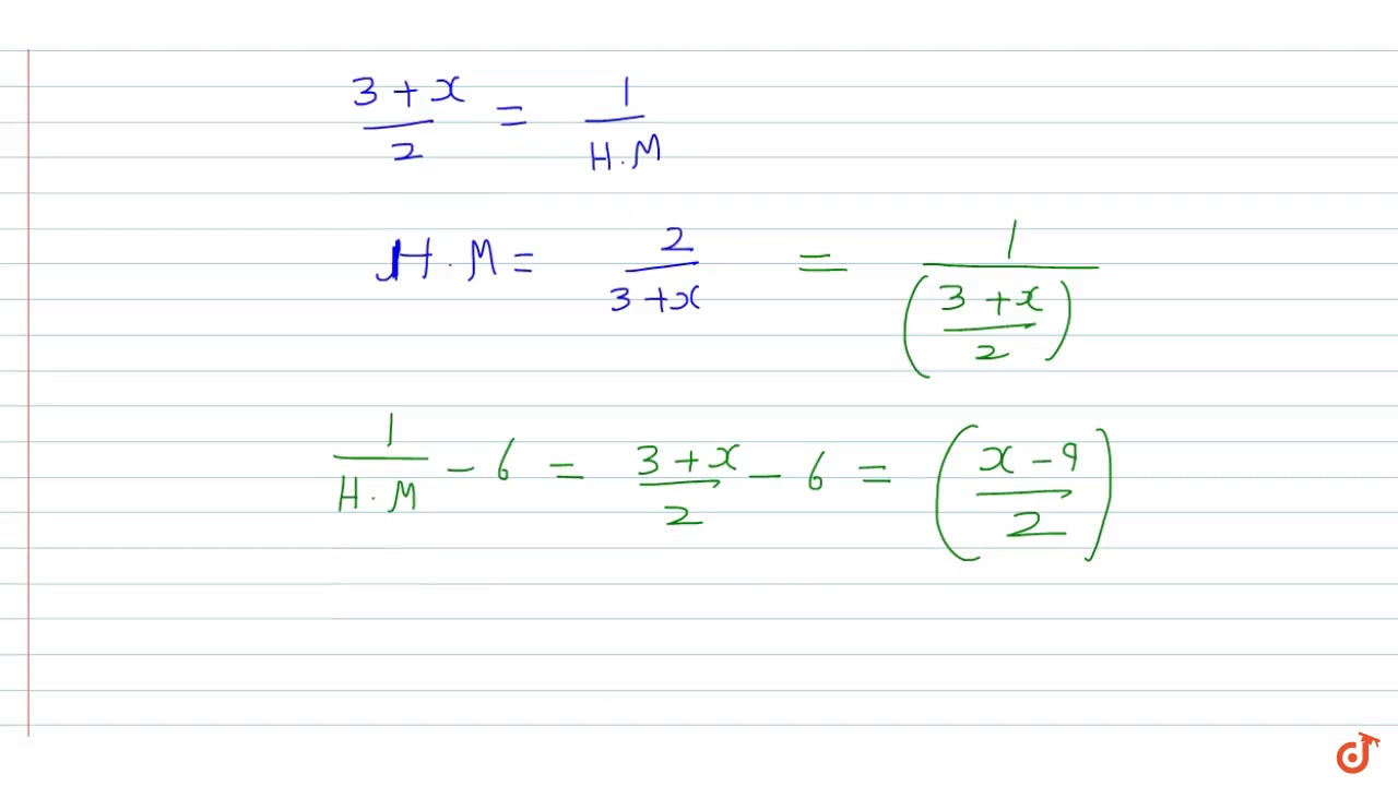 An `H.M.` is inserted between the number `1/3` and an unknown number ...