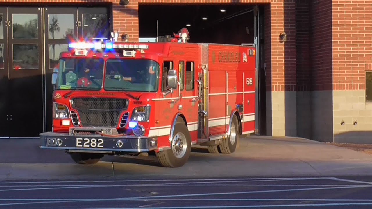 Chandler Fire Dept Engine 282 Responding - YouTube