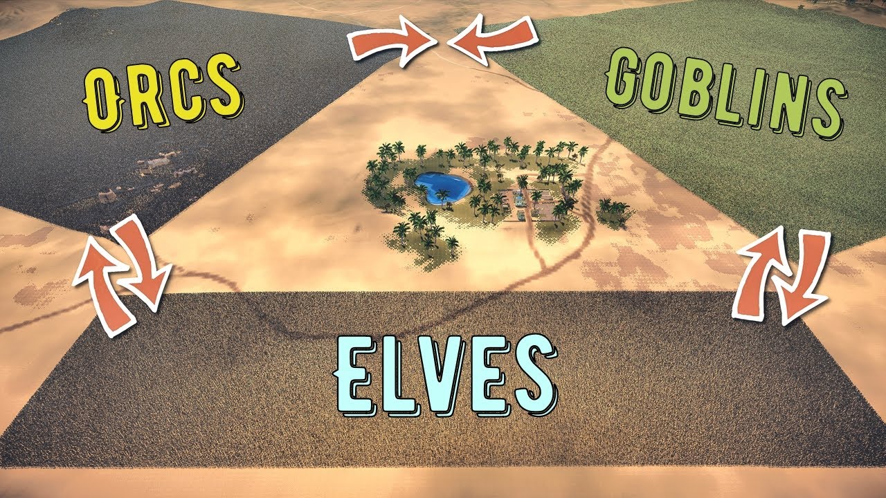 Battle For Middle Earth: Elven Spearmen vs Isengard Orcs vs Goblin ...