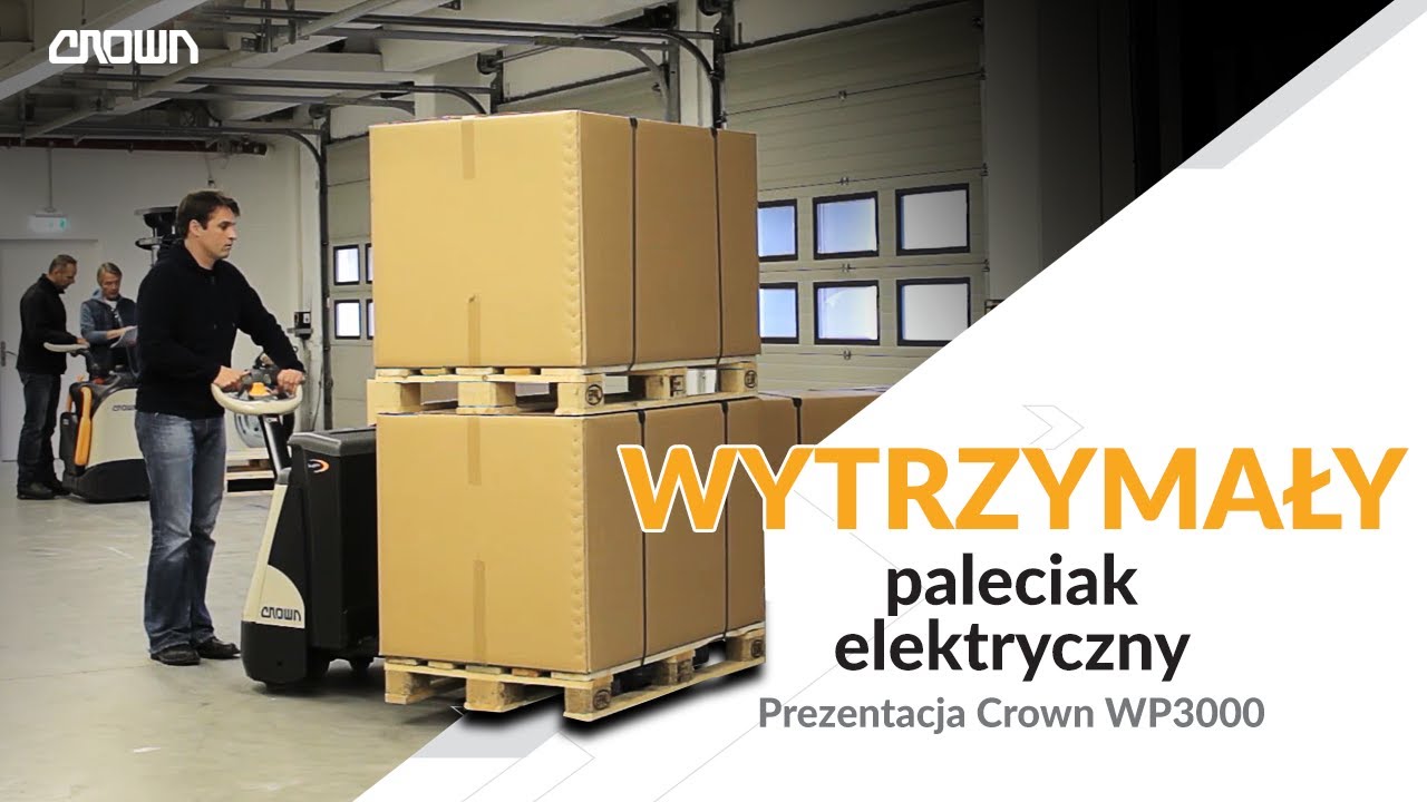 Paleciak elektryczny | Crown® WP3000 - prezentacja modelu - YouTube