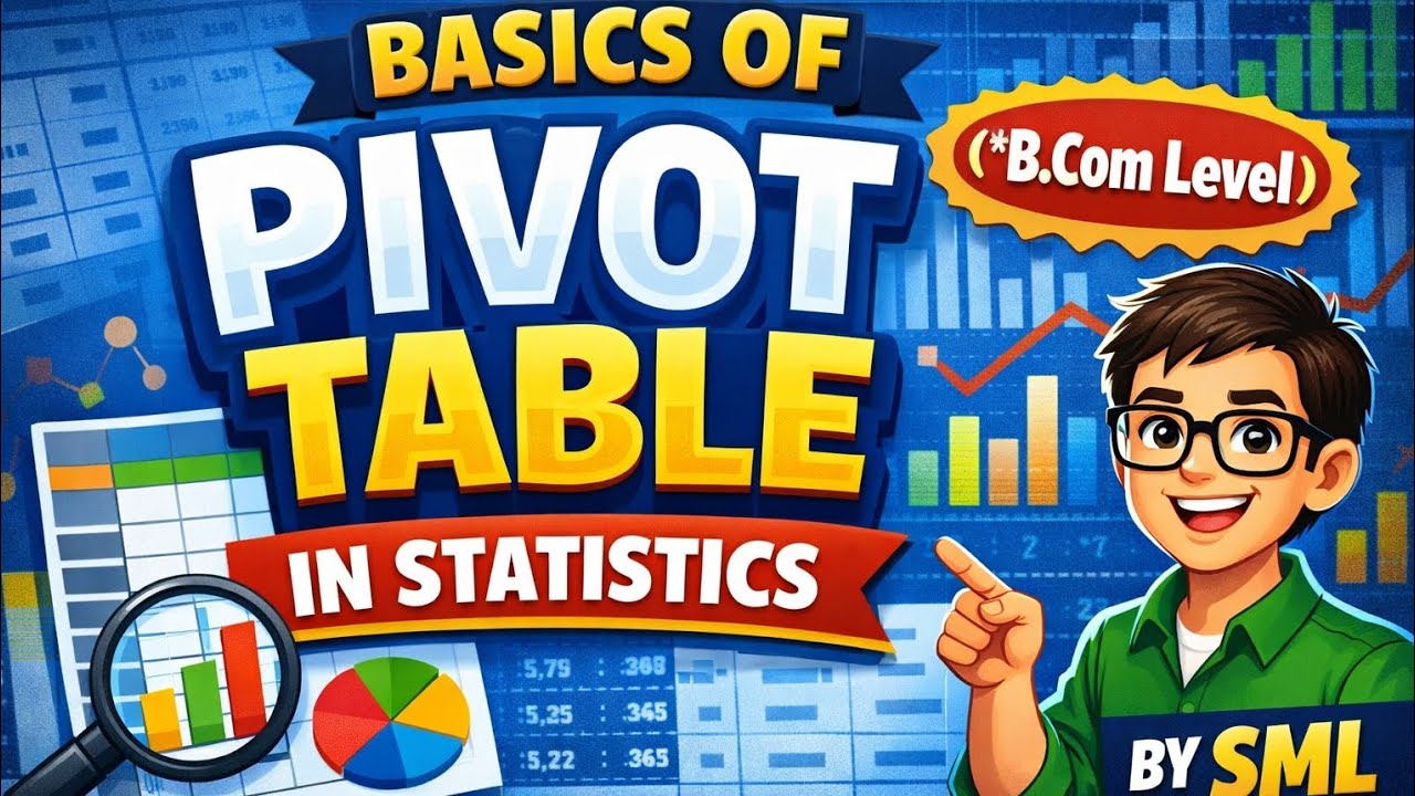 Basics of PIVOT TABLE in Statistics by SML, #pivottable #statistics ...