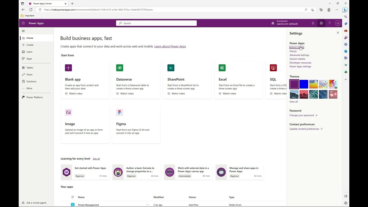 How to create development environment in power app - YouTube