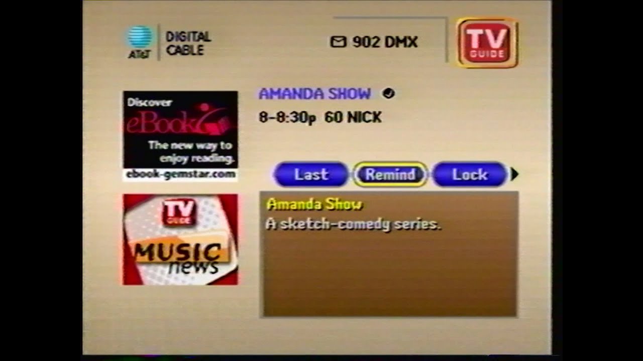 AT&T Broadband Digital Cable (Nickelodeon's The Amanda Show) TV Guide ...