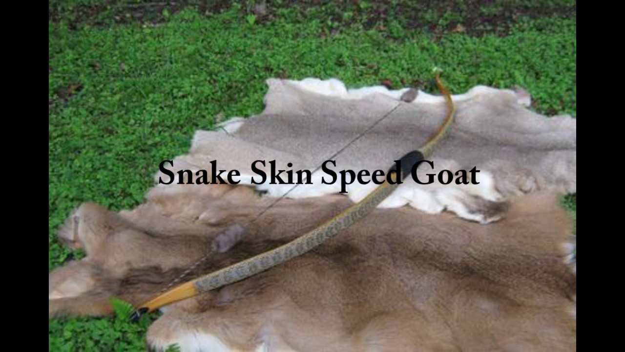 Snake Skin "Speed Goat" Bow by Gill's Primitive Archery - YouTube