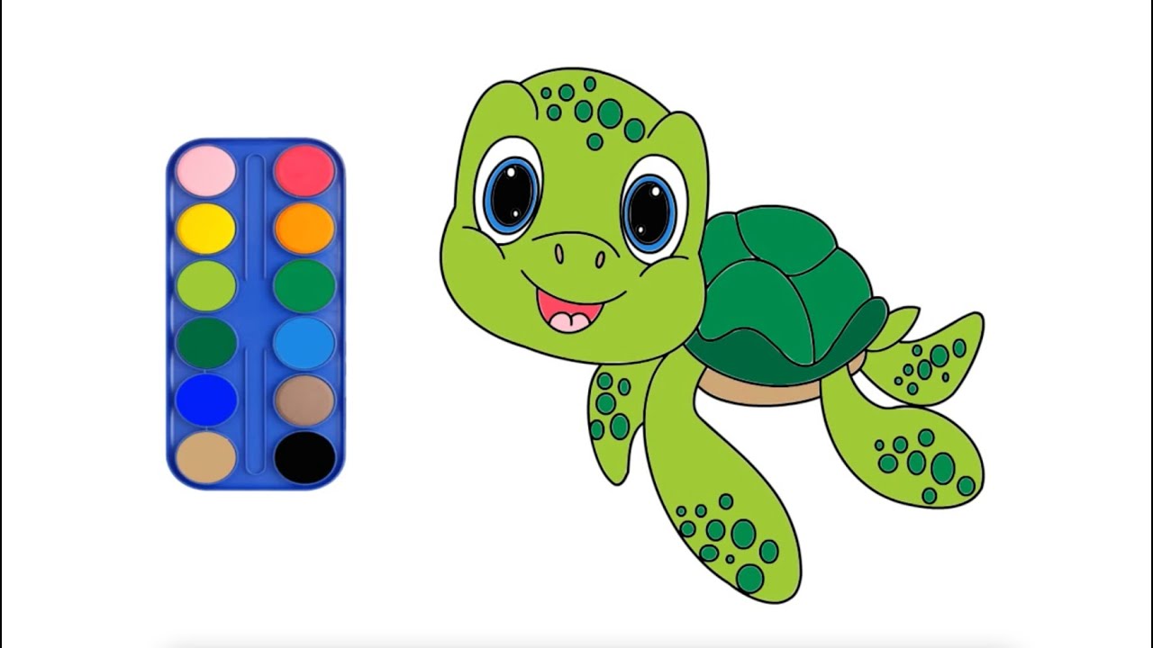 ♥ How To Draw The Cutest Baby TURTLE Ever ♥ #turtle #turtledrawing # ...
