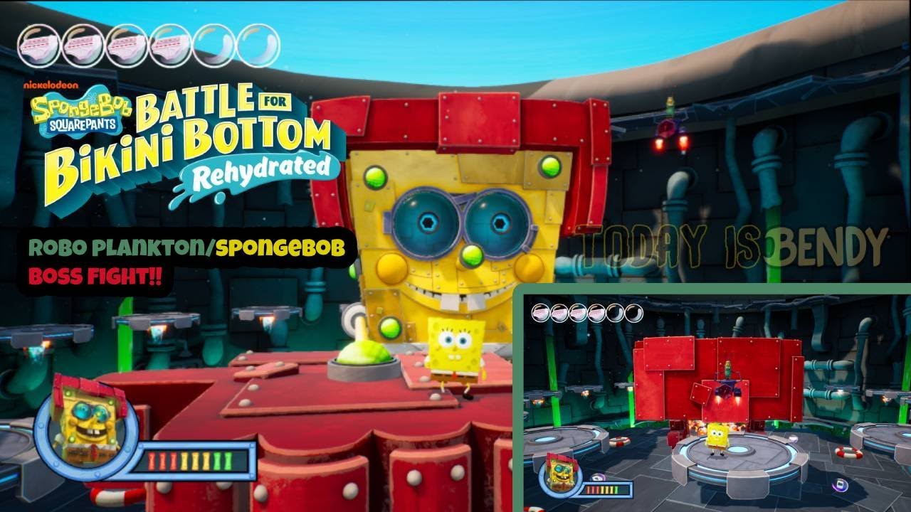 Playing SpongeBob SquarePants: Battle for Bikini Bottom Robo Plankton ...