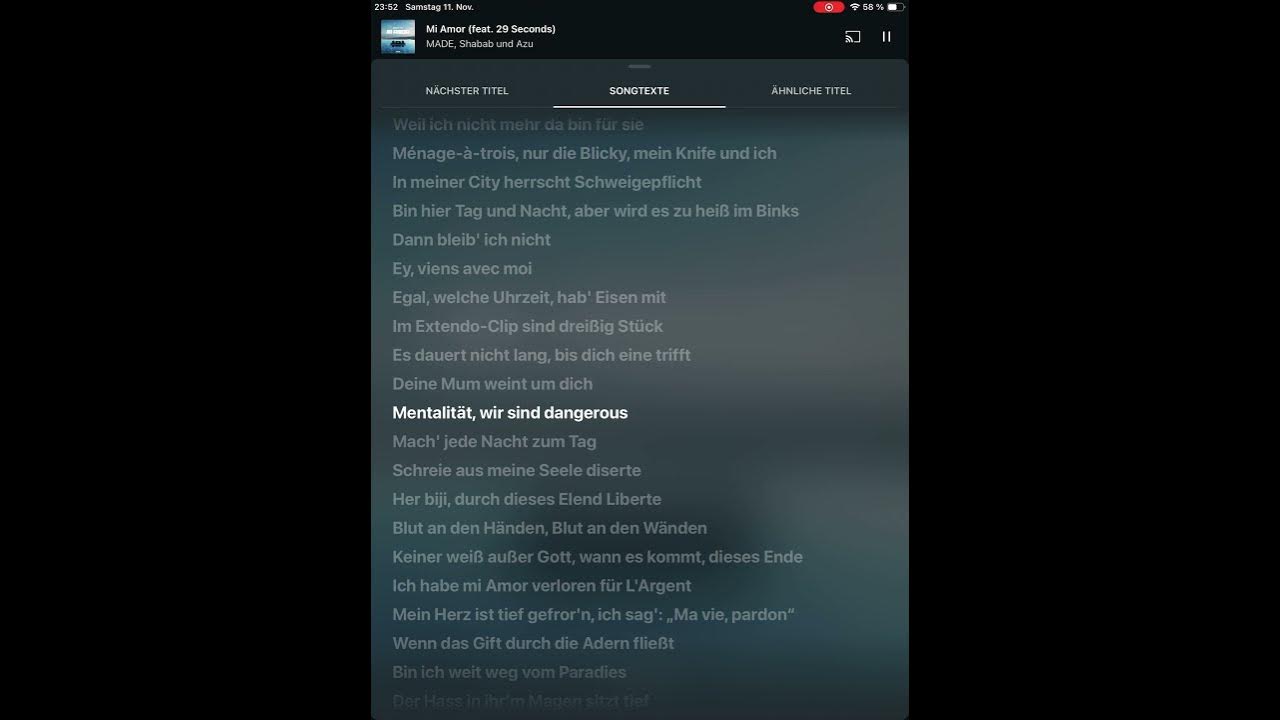 Mi amor ~ MADE x Shabab x Azu (feat 29Seconds) [Lyrics]#foryou #shortsvideo #shots #shorts - YouTube