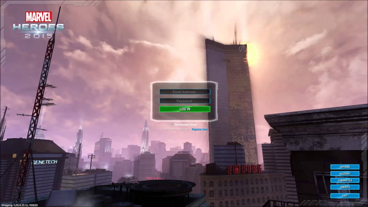 Marvel Heroes: New Login Screen - YouTube