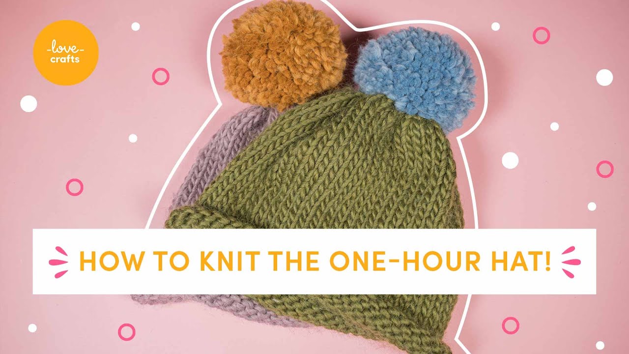 How to knit the ONE HOUR hat! | Beginner's tutorial - YouTube