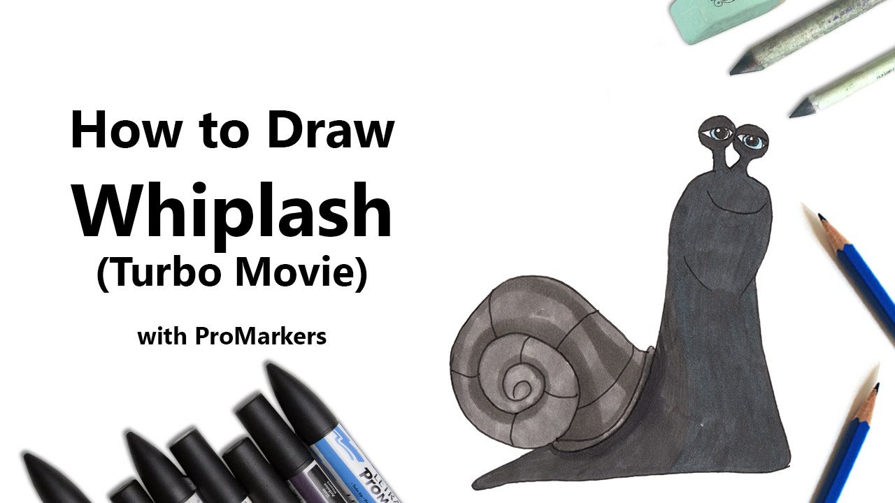 How to Draw and Color Whiplash from Turbo Movie with ProMarkers [Speed ...