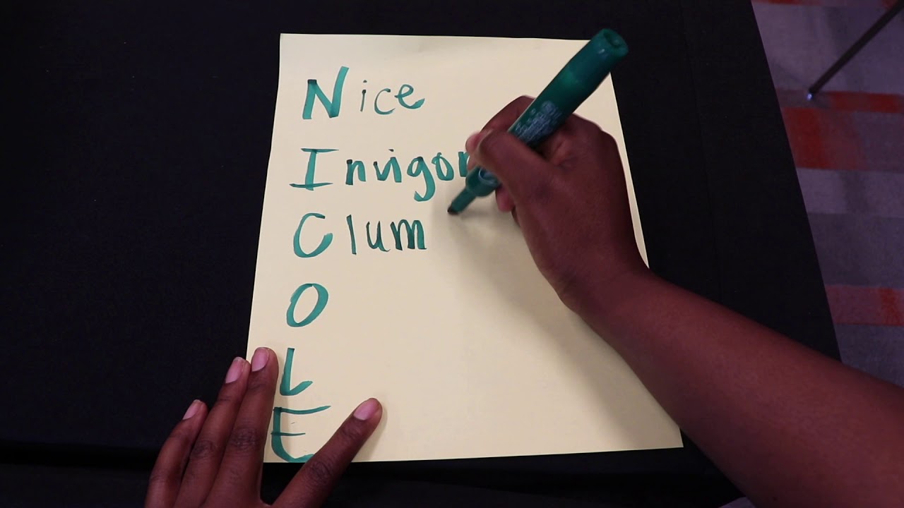 Name Acrostic with Ms. Nicole - YouTube