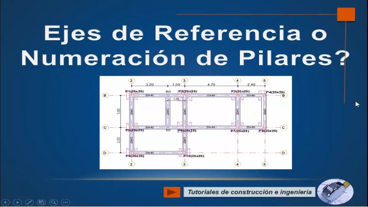 Referencia de ejes o numeración de pilares? - YouTube